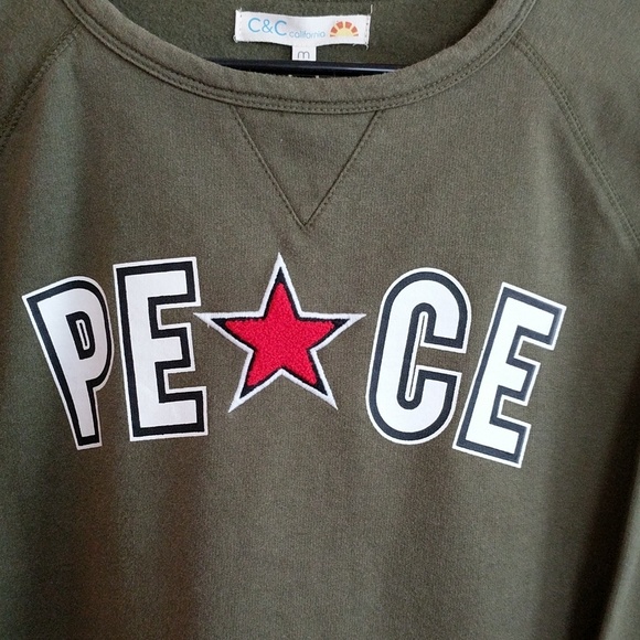 C&C California | Tops | New Cc California Chenille Patch Sweatshirt ...